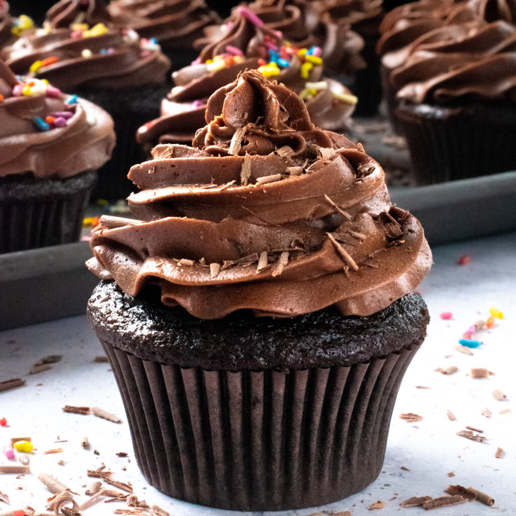 Sourdough Chocolate Cupcakes - Kneaded That