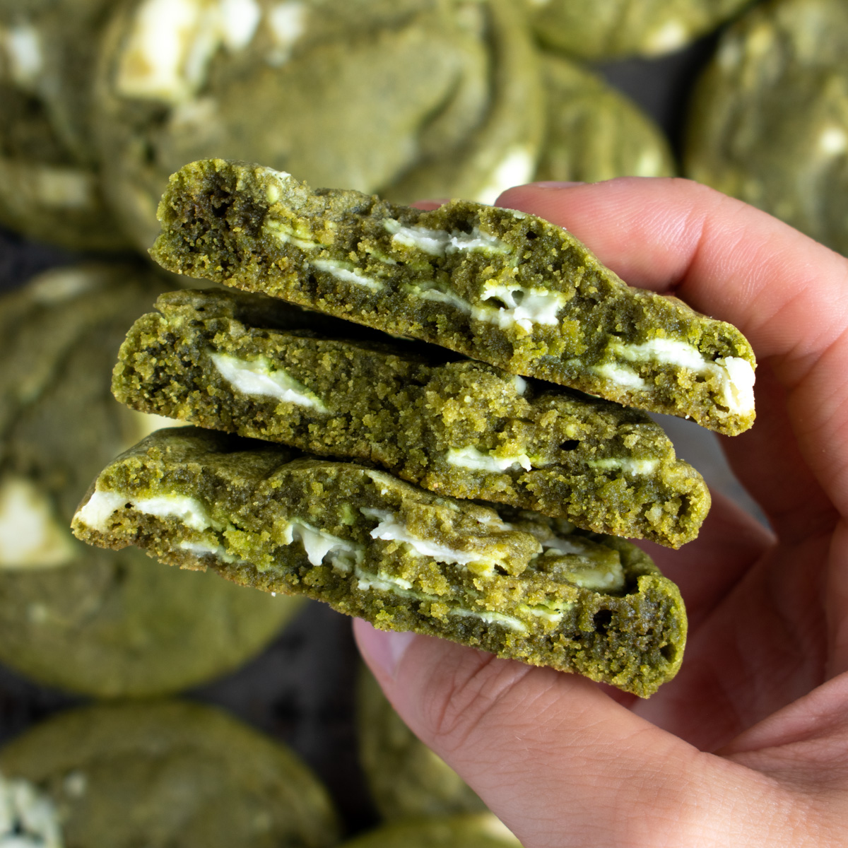 Matcha White Chocolate Cookies - Kneaded That